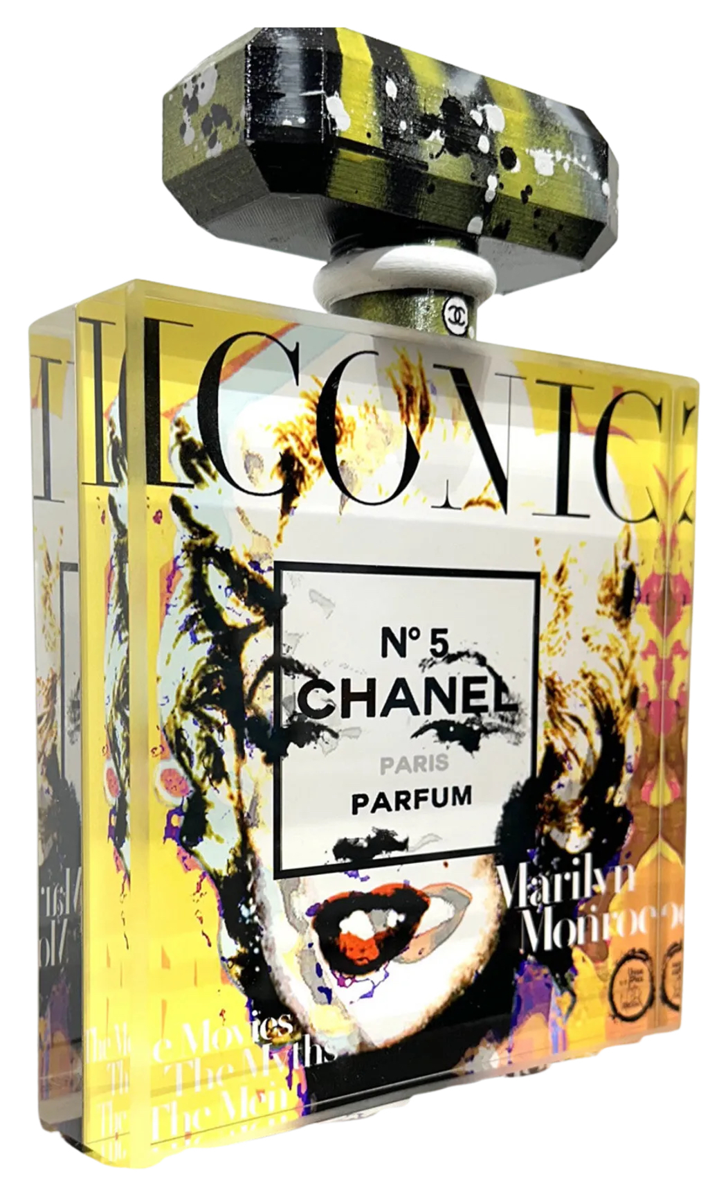 Flacon Chanel n°5, Marilyn Monroe, yellow - New Art Day
